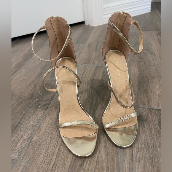 VENUS | Shoes | Venus Gold Strappy Heels | Poshmark